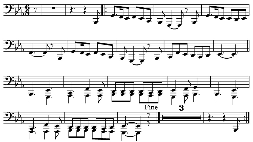 Student Brass - Bb Tuba - Bass Clef - Mid