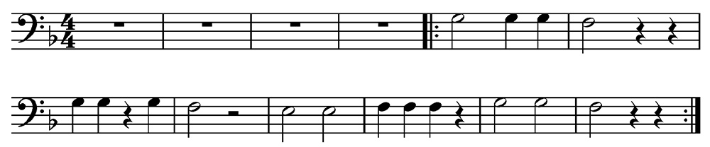 Student Brass - Trombone - Bass Clef - Mid.