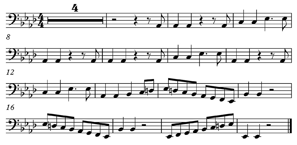 Student Brass - Eb Tuba - Bass Clef - Mid