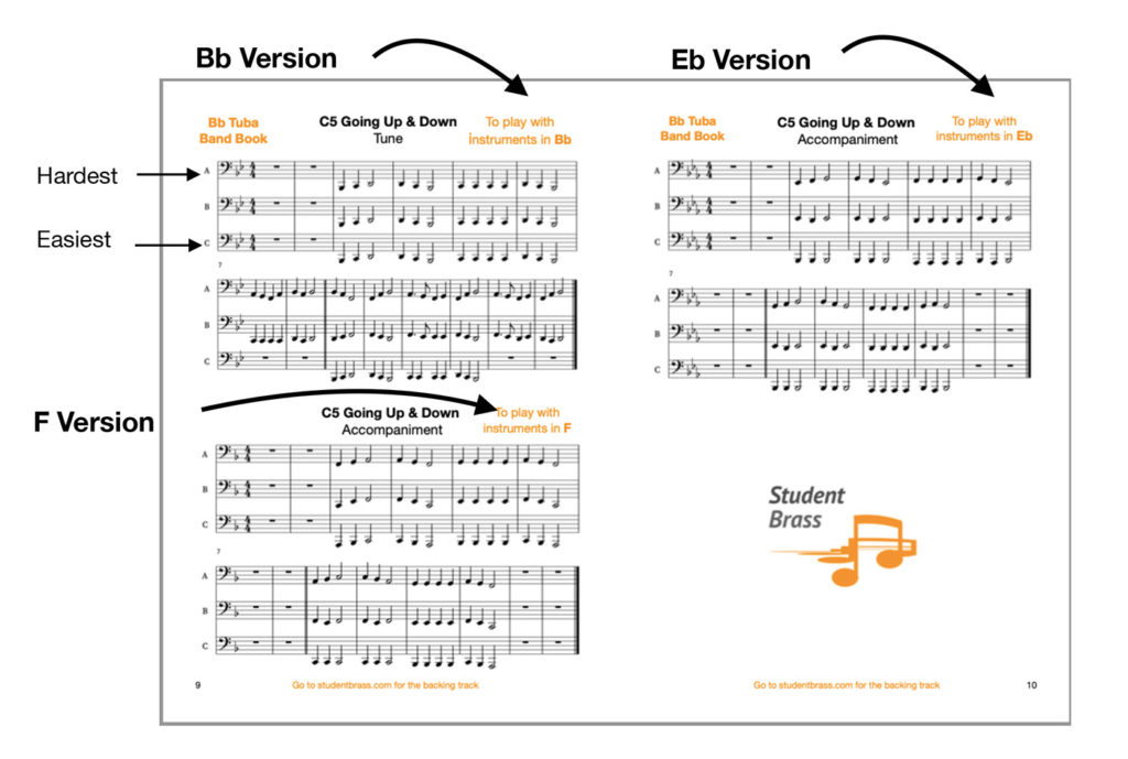 Student Brass - Mixed Ability Band Book - Bb Tuba